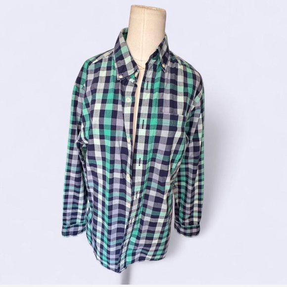 Rye | Shirts | Rye Green Navy White Plaid Shirt Preppy Work Button Down ...